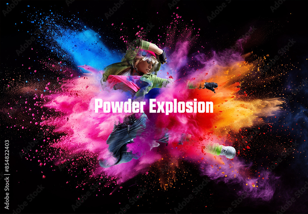 Powder Explosion Effect with Ai Elements Stock Template | Adobe Stock