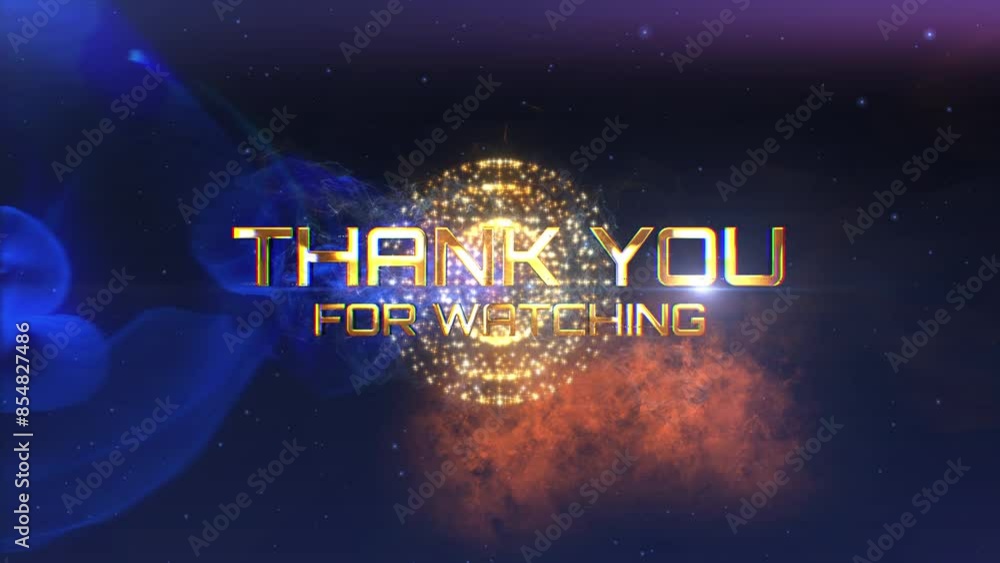 Thank you for watching text abstract science technology hitech ...