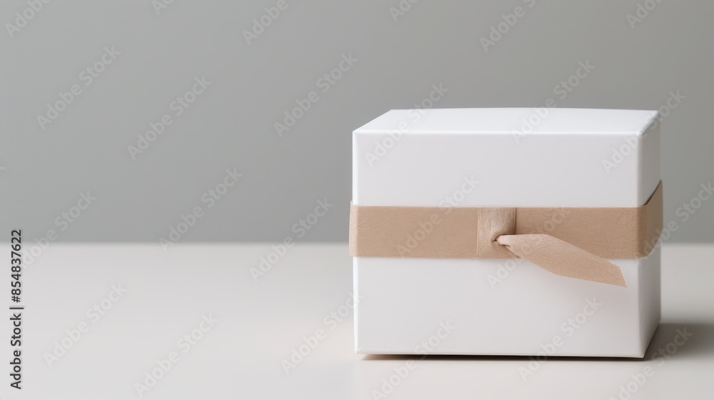 premium paper tea box with an elegant design placed on a white ...