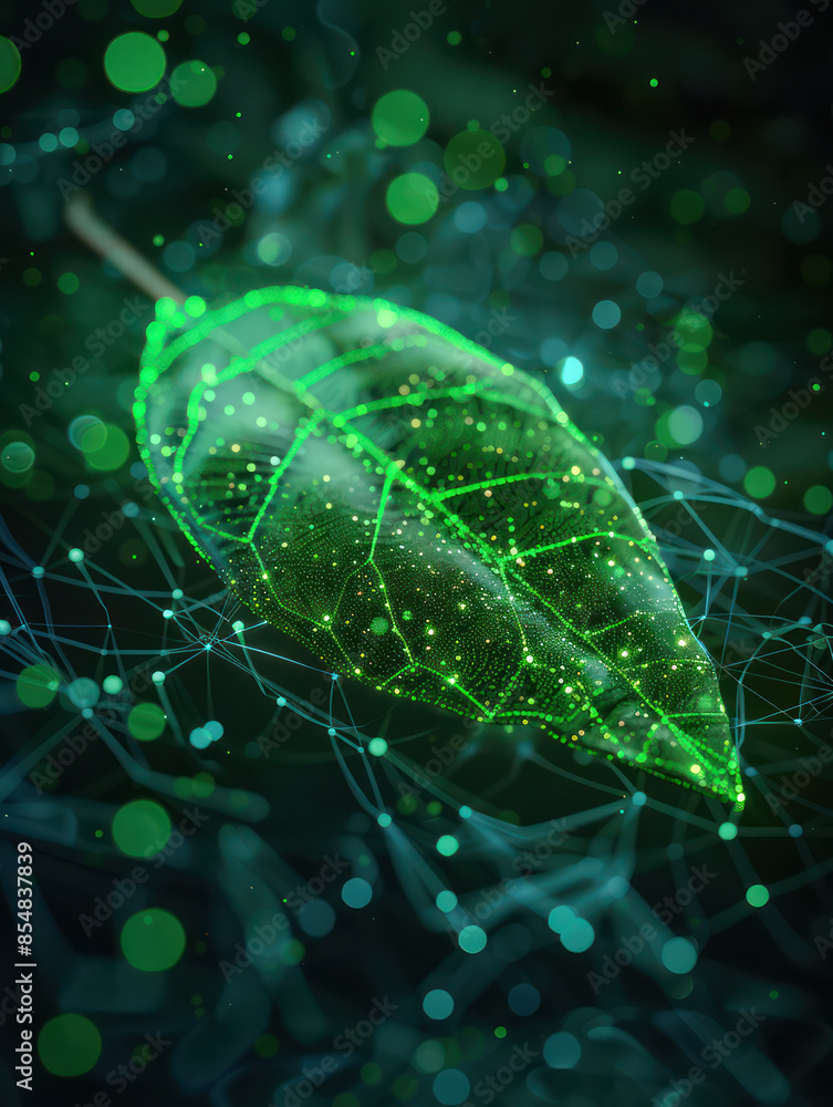 Innovative Intersection of Nature and Technology Digital Visualization ...