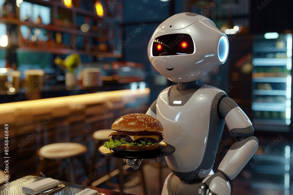 Humanoid robot serves gourmet burger in high-tech restaurant ...