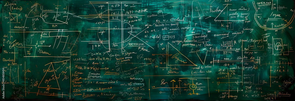 Handwritten Chemical Formulas on School Blackboard background Stock ...