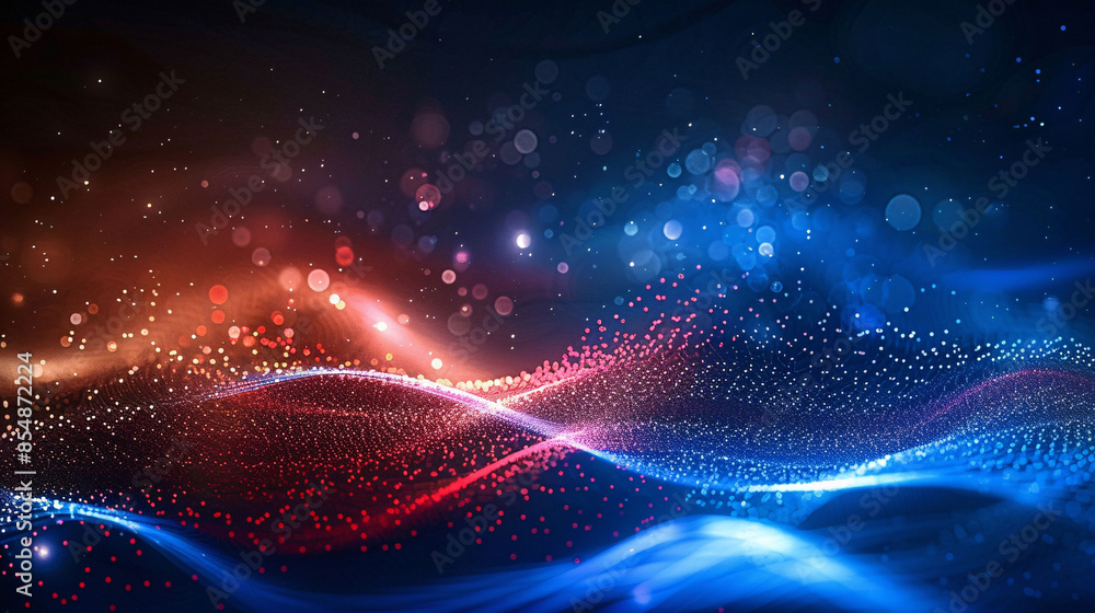 Future technology line particle background, technology particle line ...