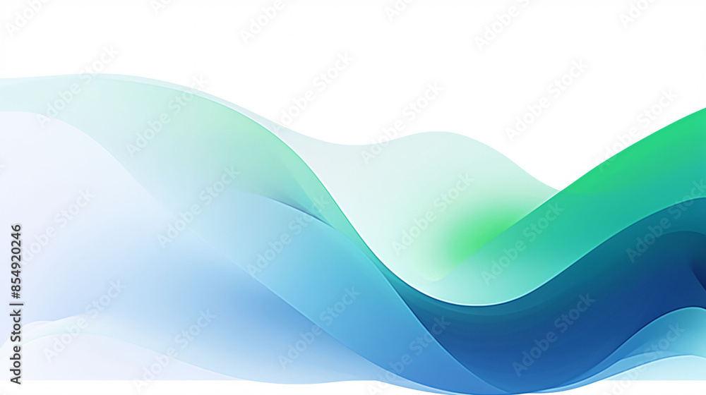 Abstract modern wave banner green background, gradient green wave PPT ...