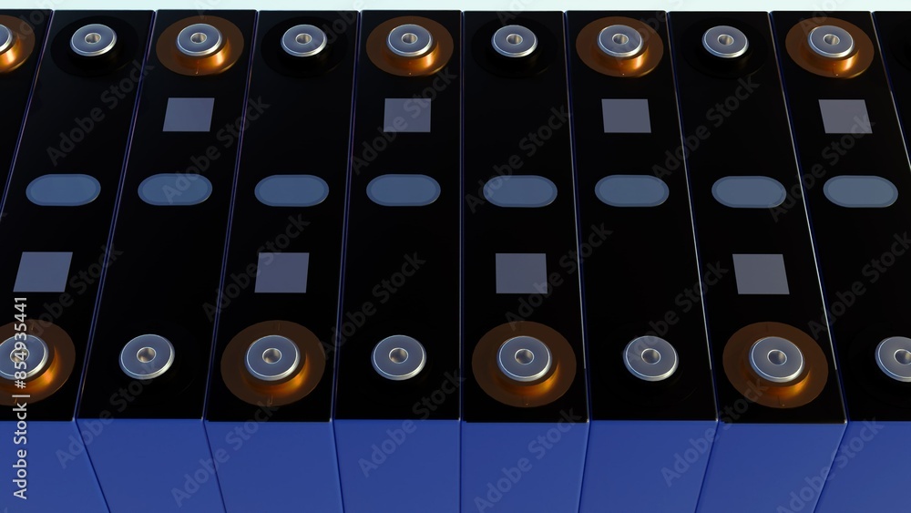 3d rendering of prismatic battery, rectangular lithium ion phosphate ...