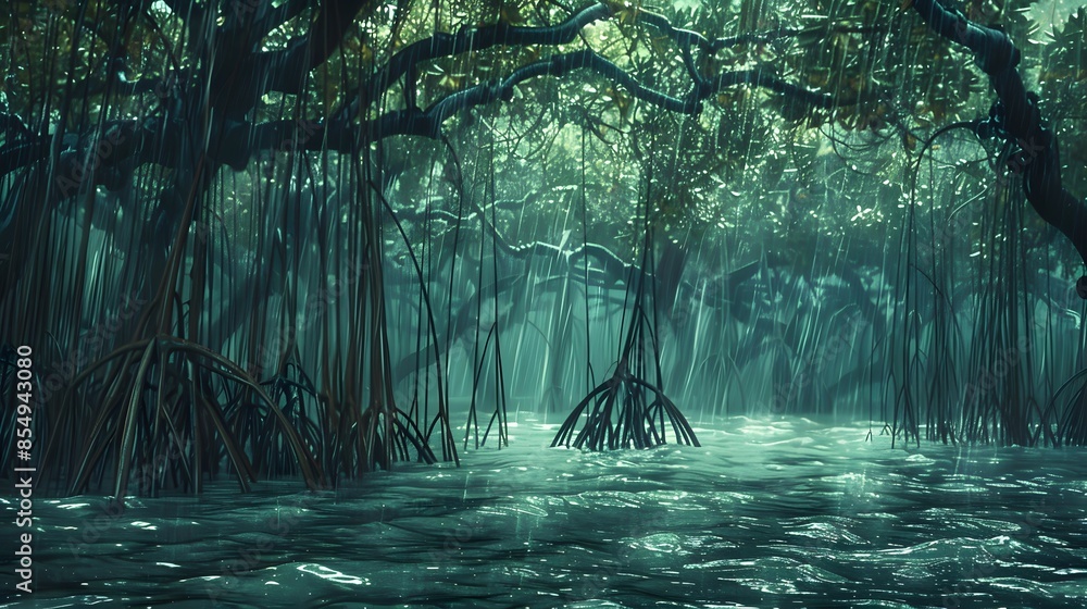 A collage of unique plant species found only on a remote island ...