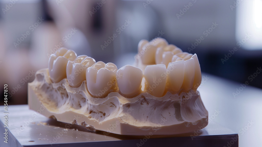 The dental laboratory used the latest technology to create dentures ...
