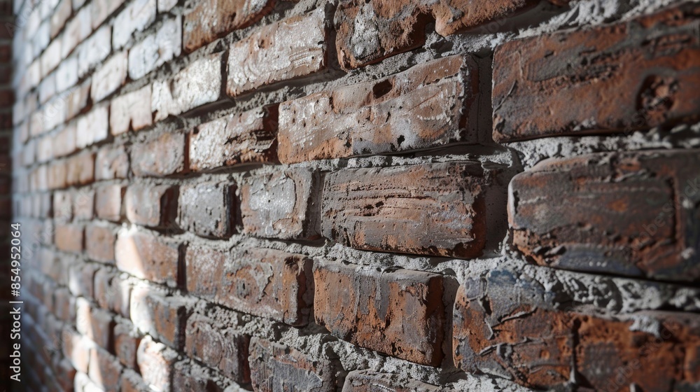 Unplastered brick walls recommended for wallpaper application Stock ...