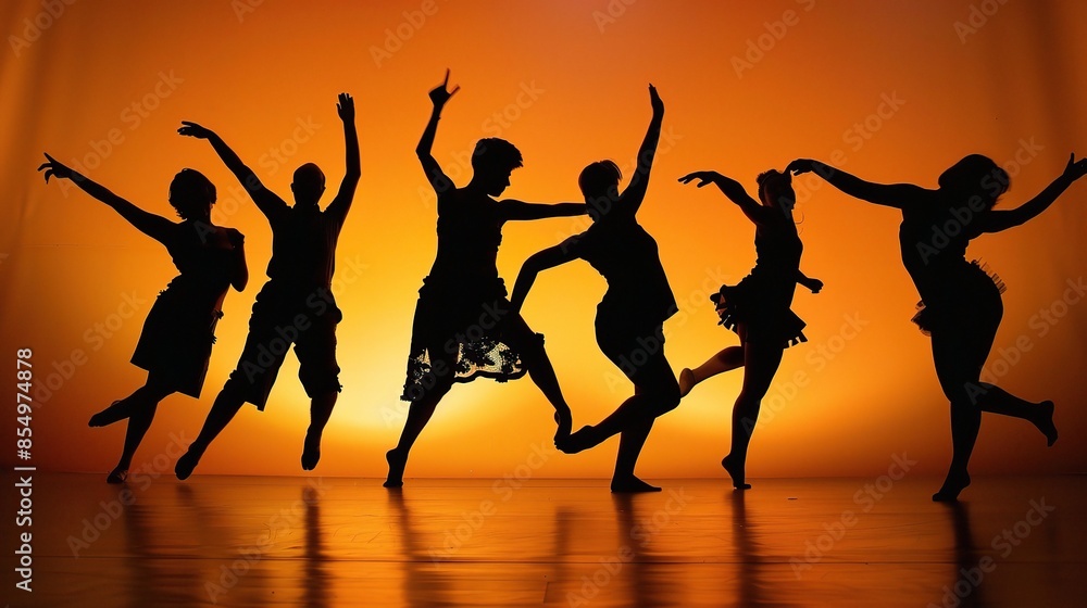 Exhilarating Jazz Dance Performance with Musicians on Stage, Capturing ...