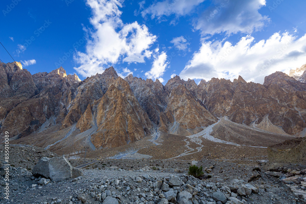 Passu cones are situated in Passu village in Upper Hunza alongside the ...