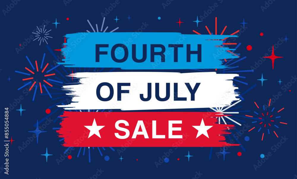 4th of july sale banner, fireworks, clipart, celebrations, creative ads ...
