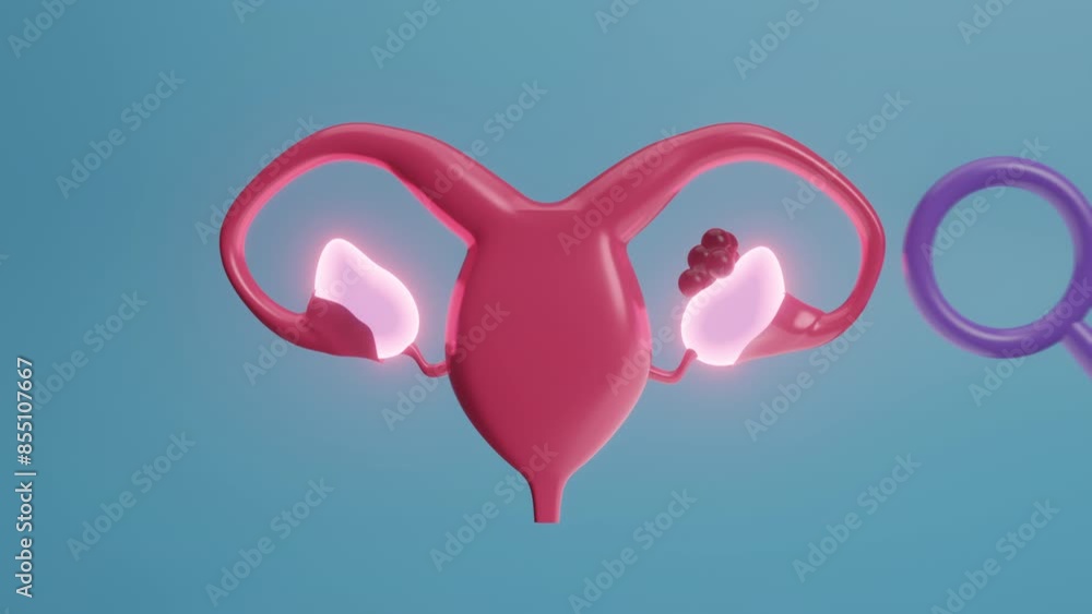 World Ovarian Cancer Day concept. Female reproductive health design ...