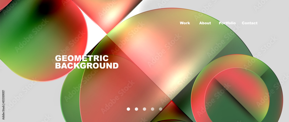 Vetor de Round squares, circles with fluid gradients. Vector ...