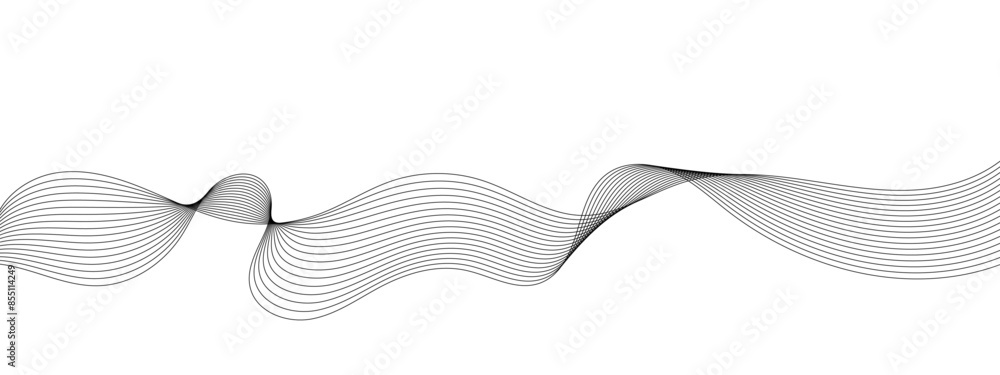 Technology and business wave lines on transparent background. Vector ...