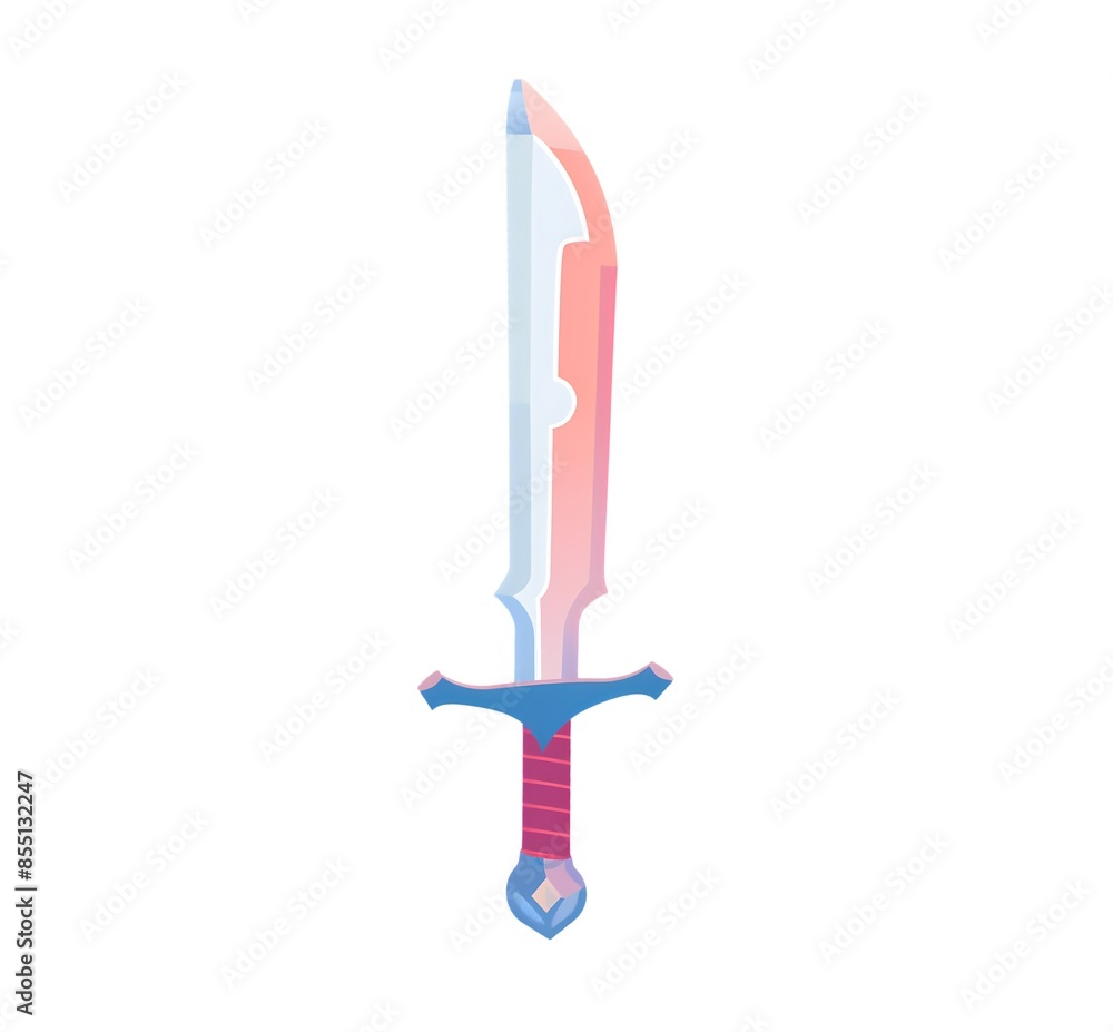 big heavy blue hilt haft Zelda game of thrones style classic retro ...