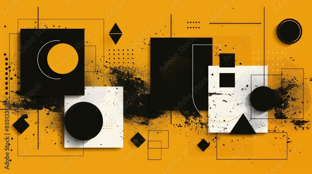 Vector illustration of multiple rectangles on an olive background ...