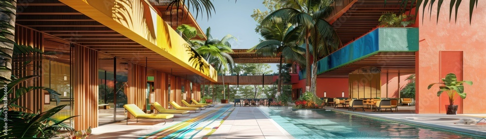 Shading devices for passive cooling in a tropical resort, enhancing ...