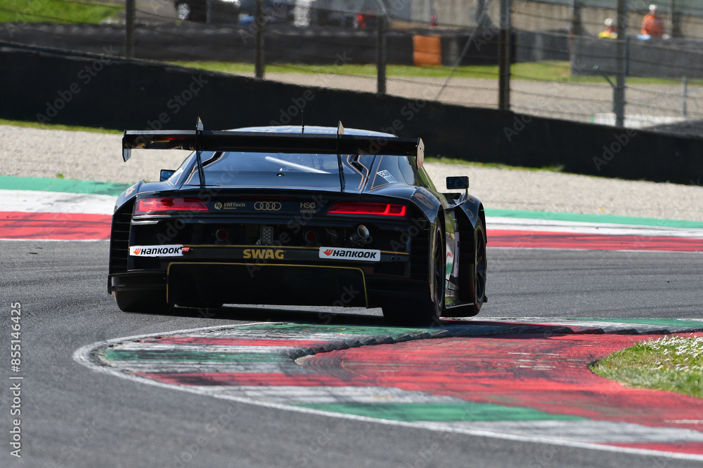 Scarperia, 23 March 2024 Italy: Audi R8 LMS GT3 EVO II of Team Juta ...
