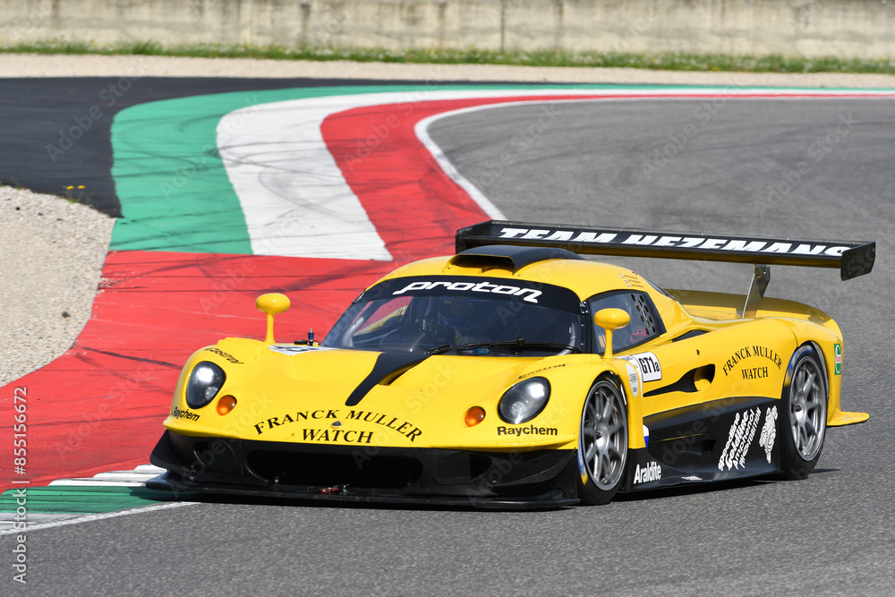 Scarperia, 5 April 2024: Lotus Elise GT1 year 1997 in action during ...