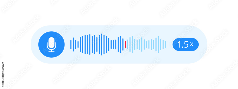 Voice Message icon modern flat vector image. Voice chat icon. Podcast ...