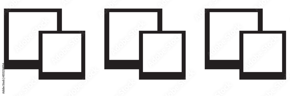 Blank photo booth strip template. Clipart image. isolated on white and ...