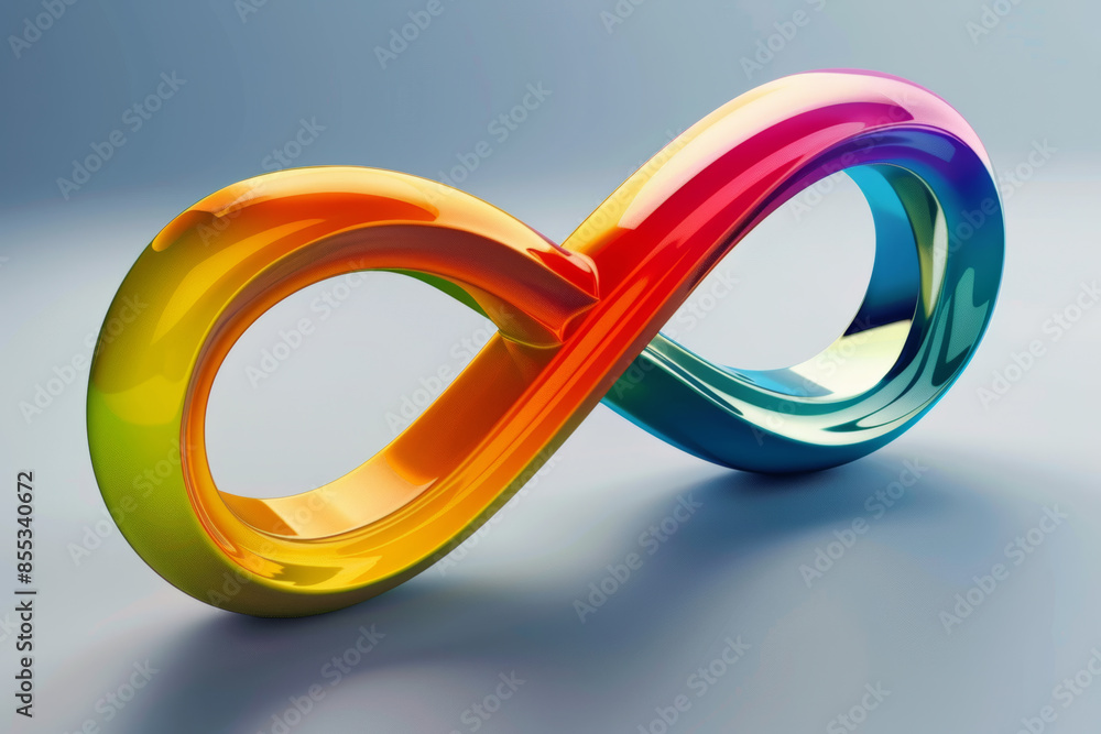 World autism awareness day background. Rainbow colored infinity symbol ...