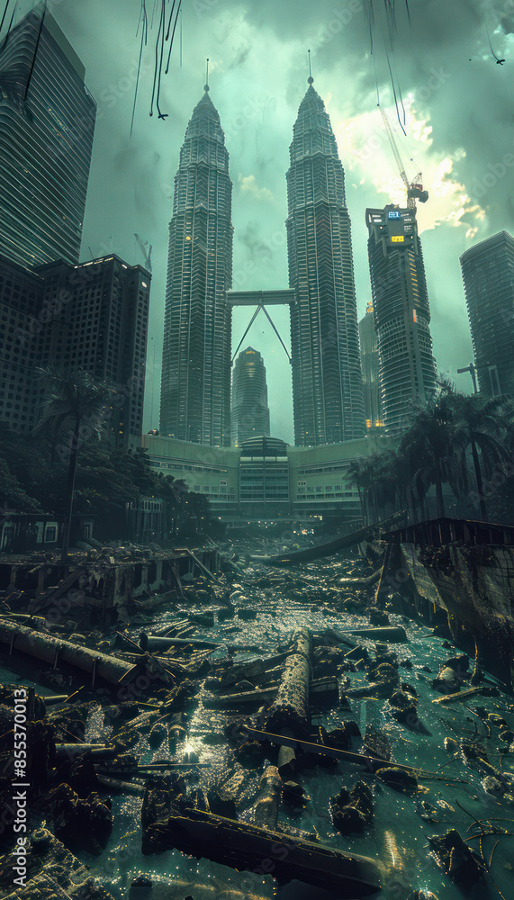 A Glimpse into a Post Apocalyptic Urban Landscape Amidst Compromised ...
