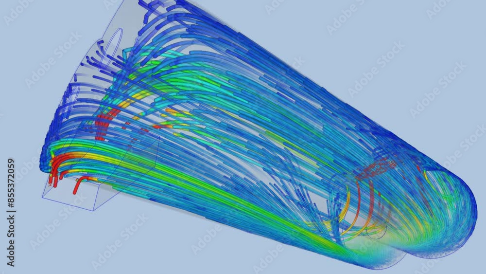 CFD simulation Computational fluid dynamics - industrial thermal screw conveyor airflow ...