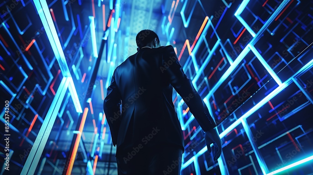 Business person explore the core of cyber security Delve into ...