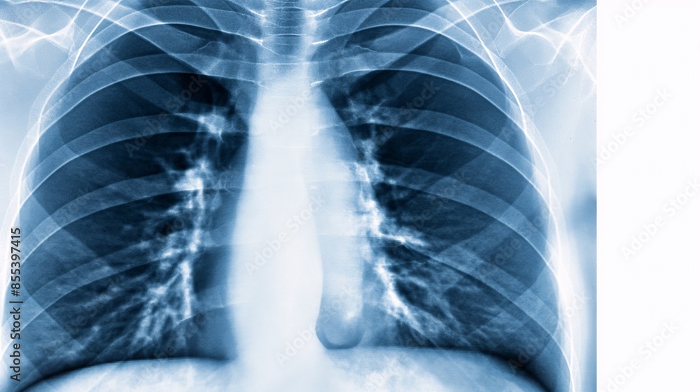 Chest X-ray with severe pneumonia and pleural effusion Stock Photo ...
