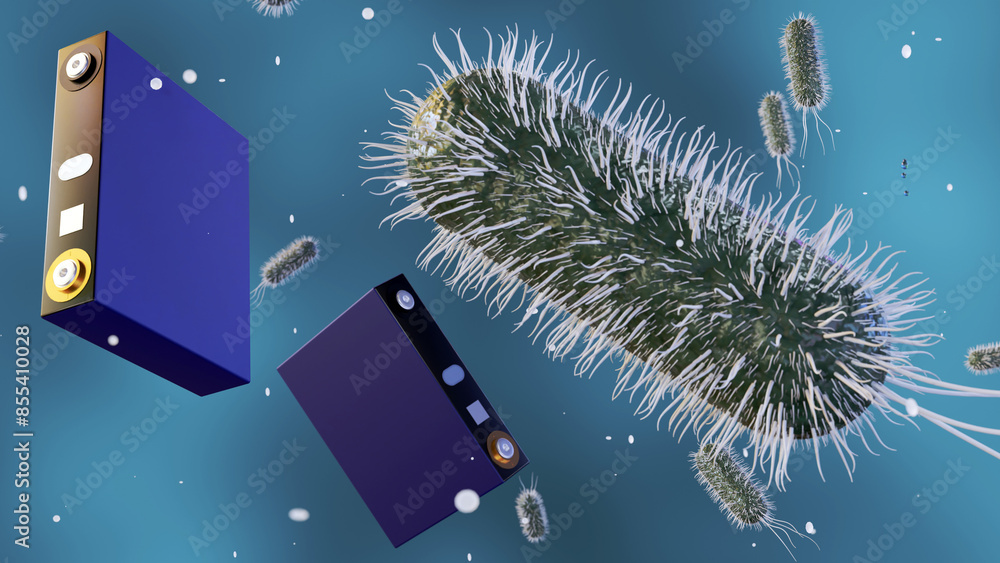 Poster 3d rendering of prismatic battery, rectangular lithium ion ...