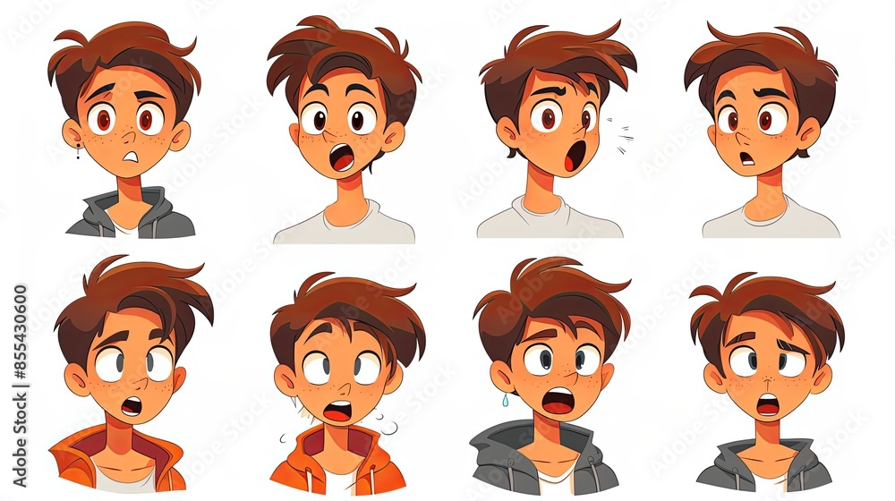 Rage, hatred, anger expressions, emotions set. Mad rude aggressive ...