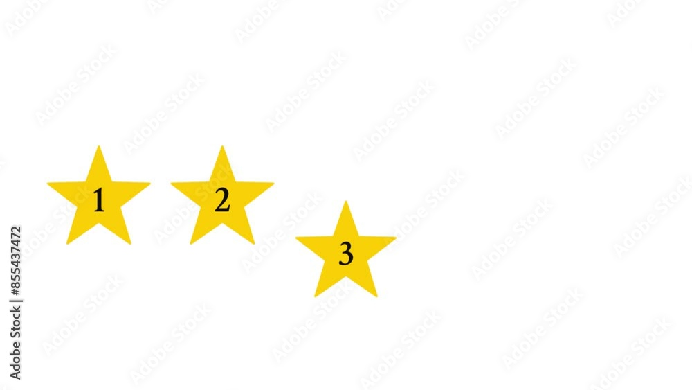 Isolated Gold Rating Stars on White Background - Five Golden Stars ...