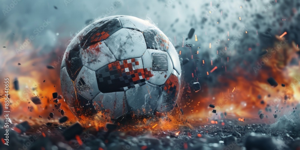 European Football Championship Scene Featuring a Football Field and ...