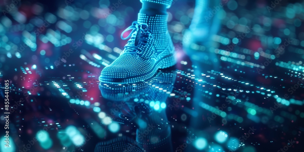 Cybersecurity Digital Footprints Made Of Binary Code Highlighting The Importance Of