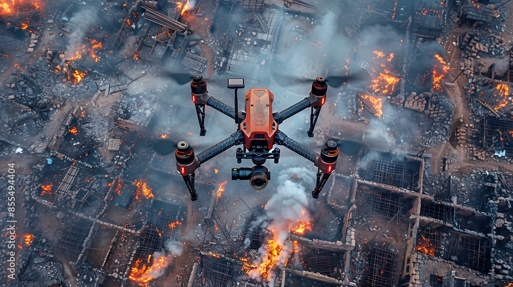 Drone flying over a large-scale construction project, showcasing heavy ... Drone flying over a large-scale construction project, showcasing heavy ...