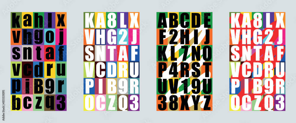 Squares with Letters Graffiti Art features dynamic urban art combining ...