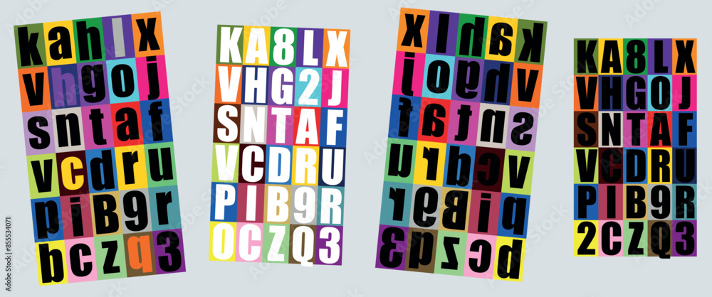 Squares with Letters Graffiti Art features dynamic urban art combining ...