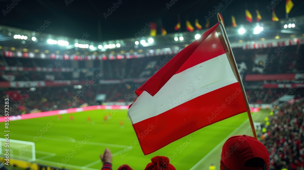 Excited Austrian Fans Cheering at Sunset Football Game - EM European ...