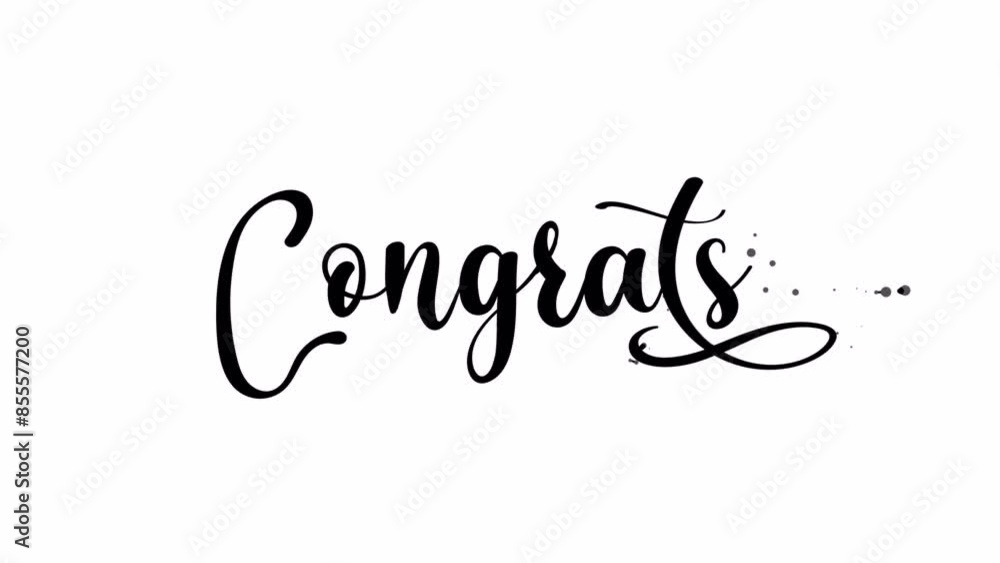 Congrats Handwritten Animated Text animation . congrats calligraphy ...