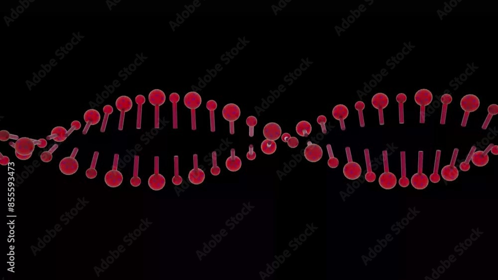 Vidéo Stock This video showcases an animated model of DNA, rendered in ...