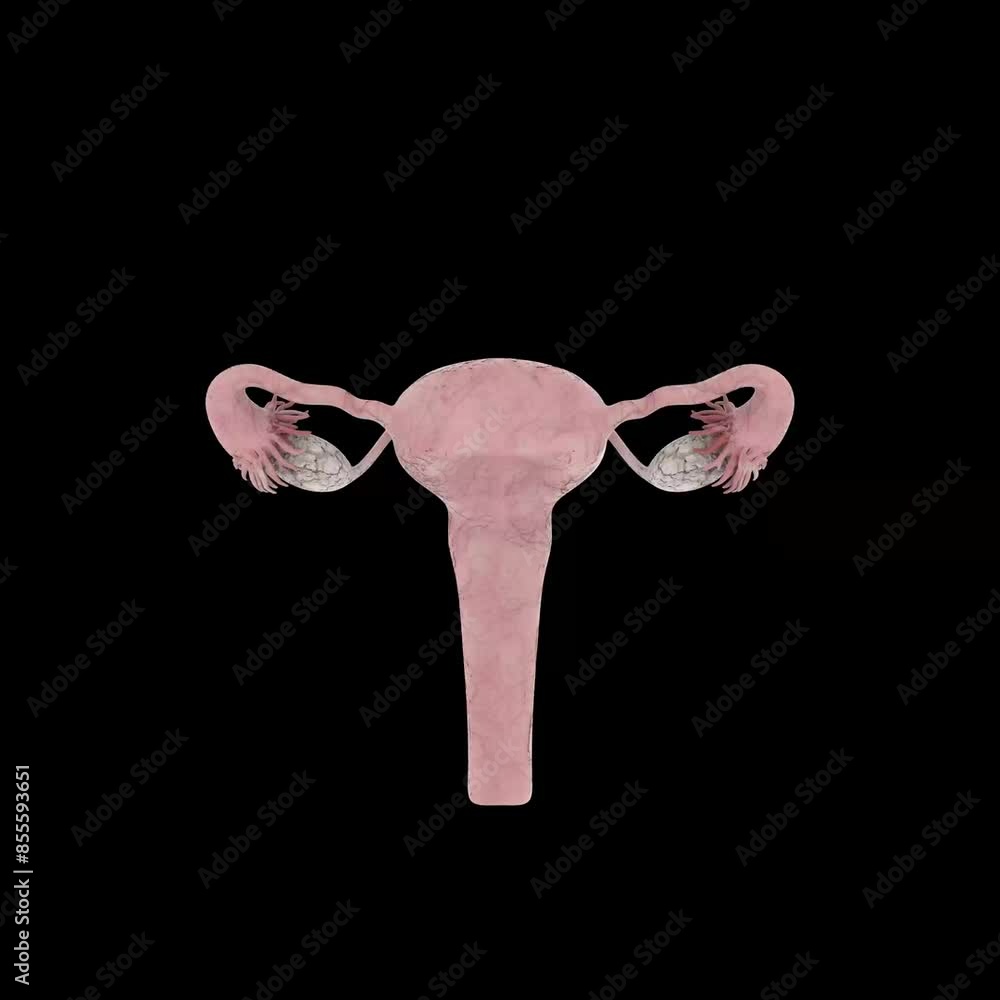 This video features a 3D animated model of the female reproductive ...