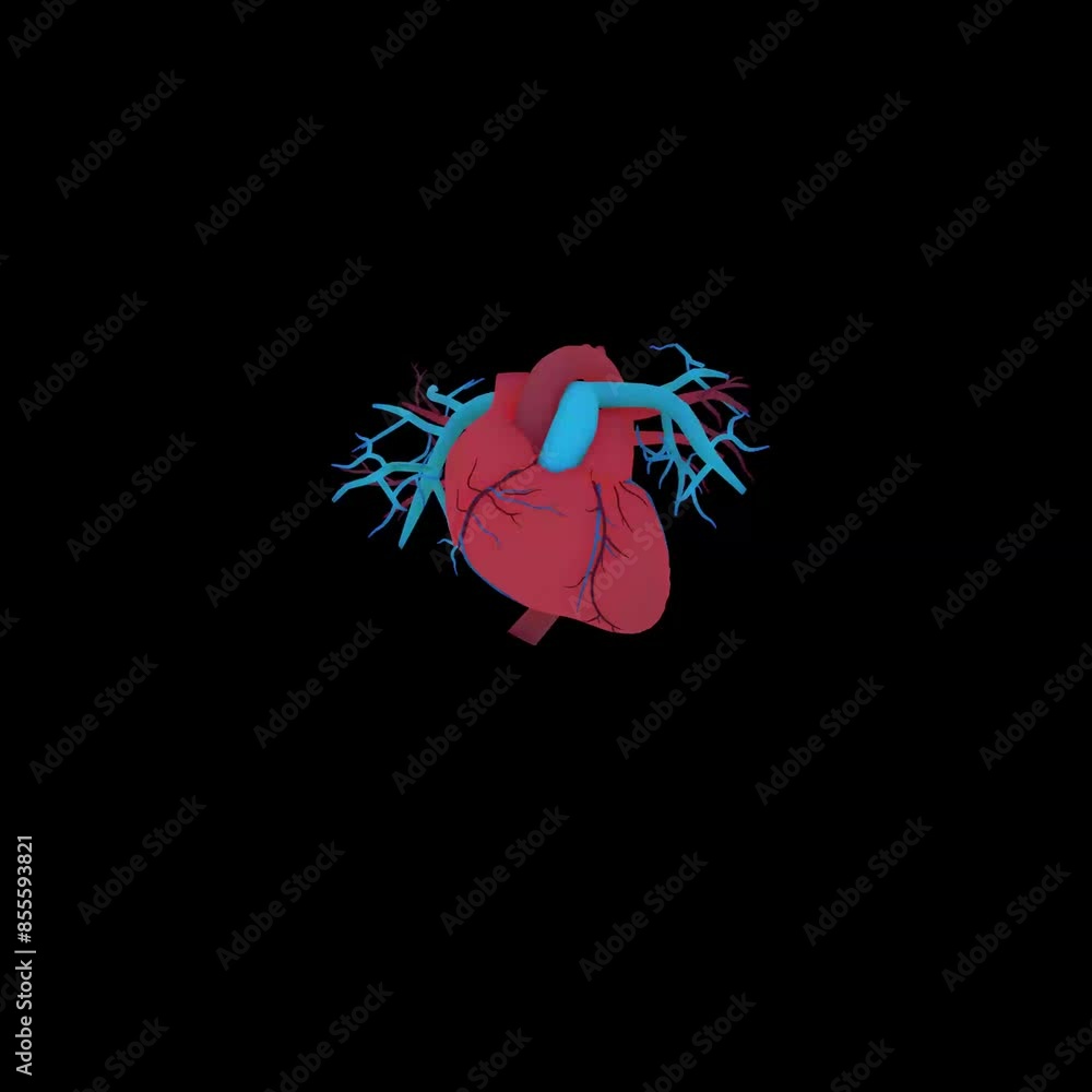 This video showcases a detailed 3D animated model of the human heart ...