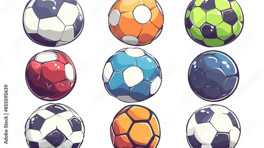 football soccer ball cartoon vector isolated clip art Stock ...