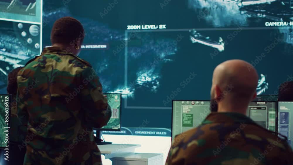 Female brigadier general conducing anti terrorism mission in military ...