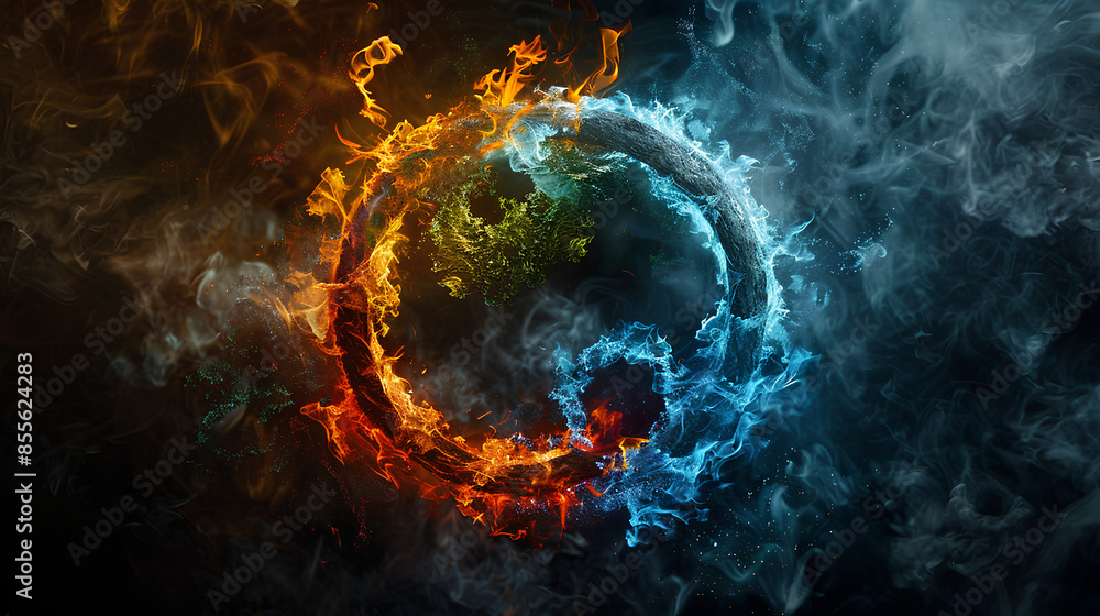 The four elements of nature in a breathtaking creative design. All four ...