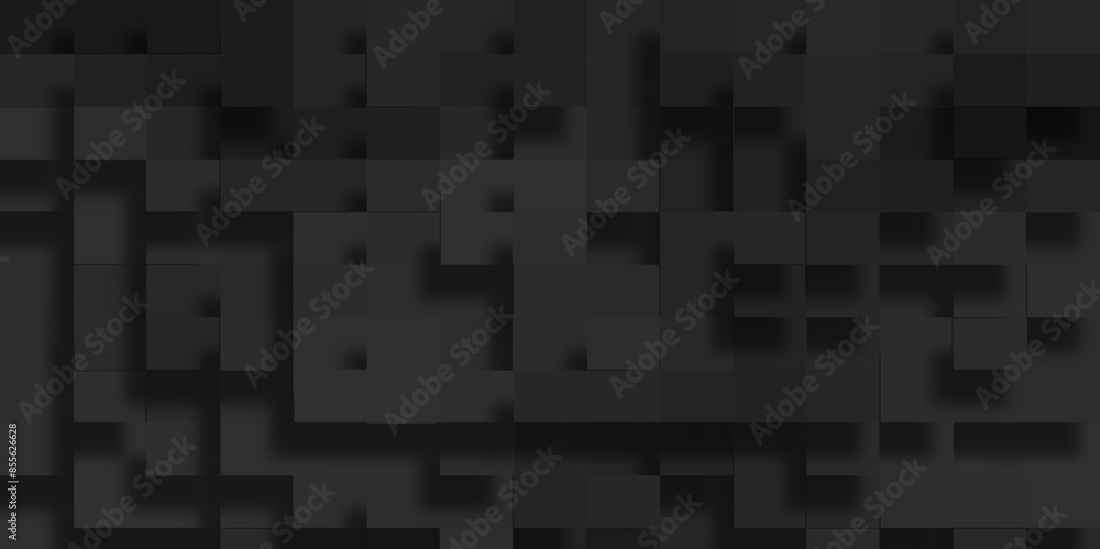 Abstract black modern architecture background with luxury block pattern ...