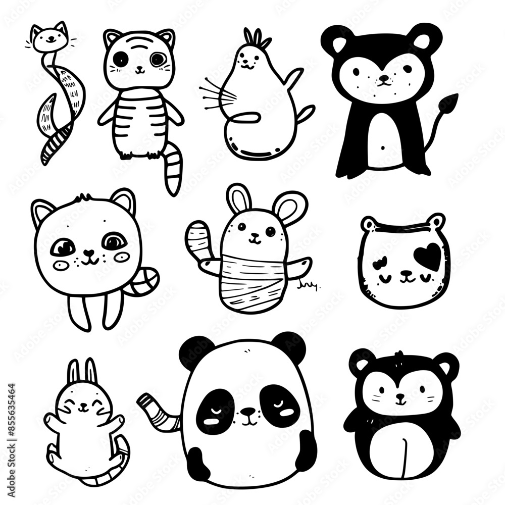 cute animal svg, farm animal svg, Animal clipart, Animal Svg, Doodle ...