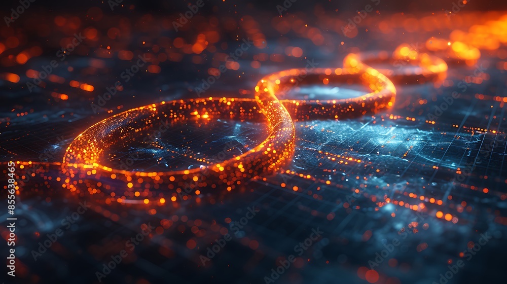 A vibrant depiction of infinity symbols as part of a mathematical ...