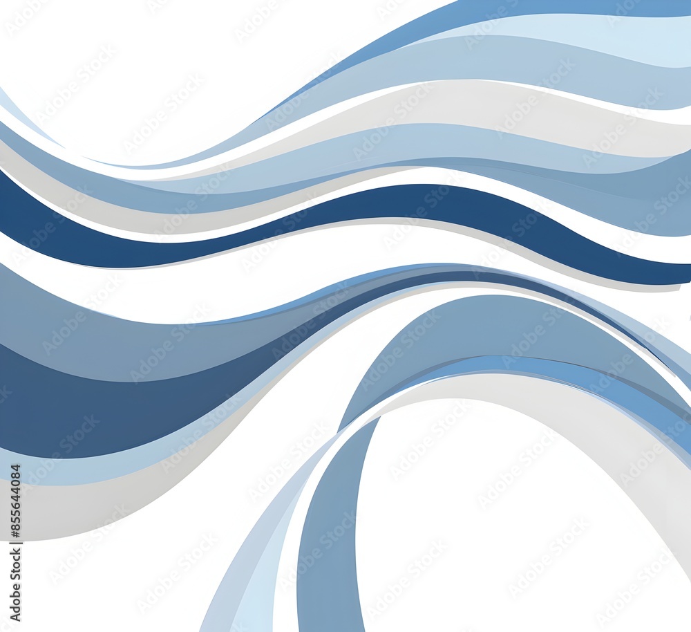 vector background with blue waves on white, vector graphic design ...